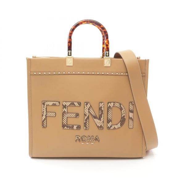 Fendi | Bags | Fendi Sunshine Medium Tote Bag Leather Exotic Beige ...